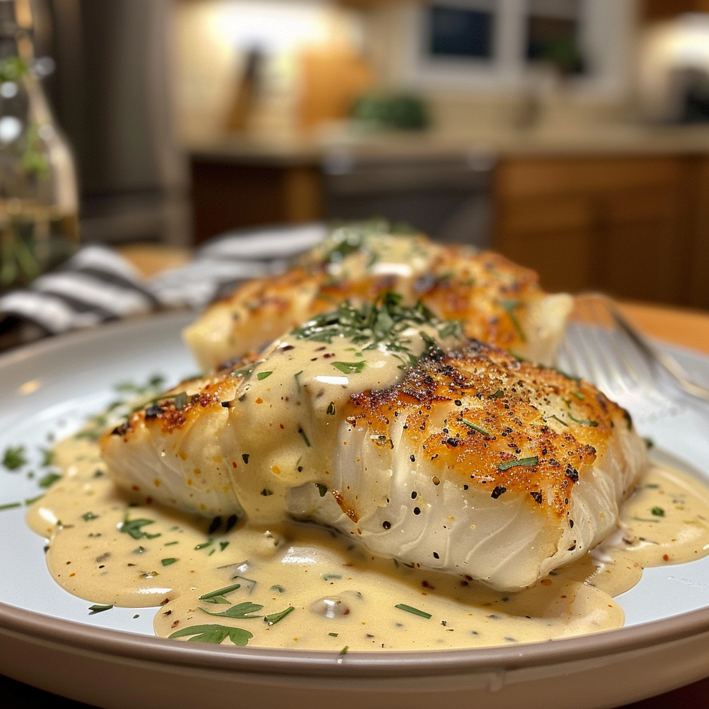Elevate Your Dinner with Baked Cod in Creamy Sauce