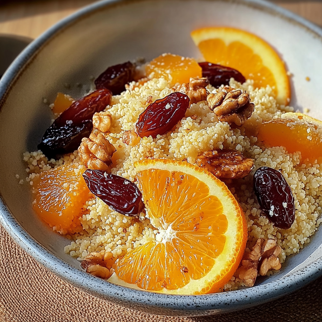Irresistible Breakfast Couscous with Orange and Dates Recipe