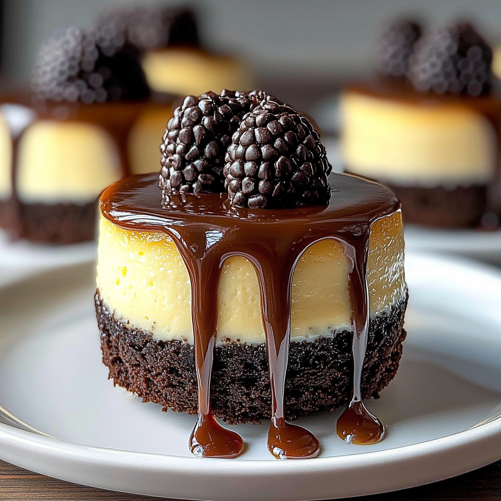 Irresistible Brownie Bottom Mini Cheesecakes