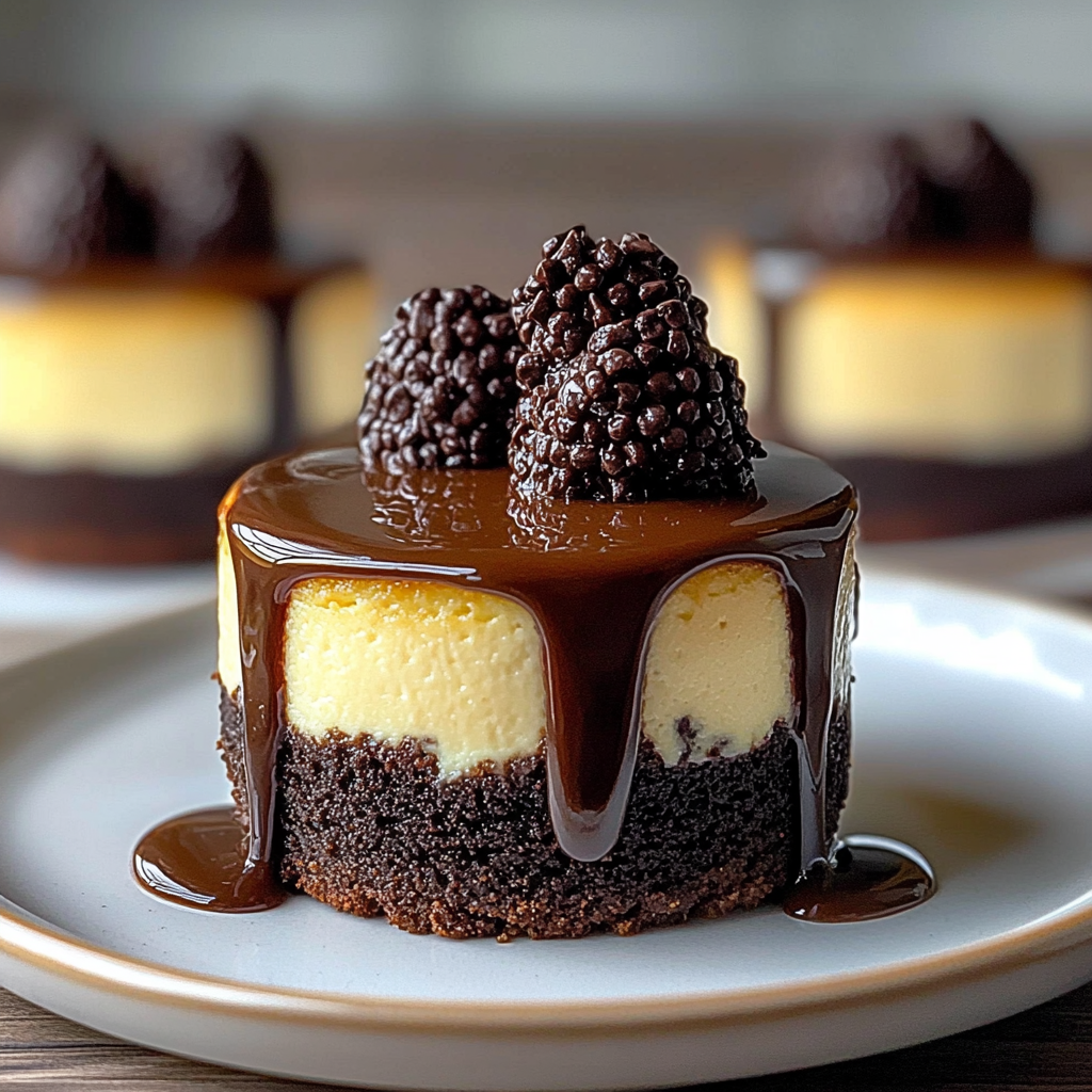 Irresistible Brownie Bottom Mini Cheesecakes